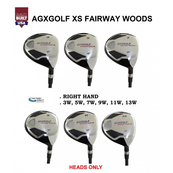 AGXGOLF MEN'S RIGHT HAND; "MAGNUM XS" FAIRWAY WOOD !!HEADS ONLY ...
